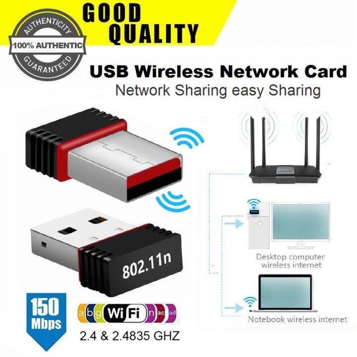【Fast Delivery】Wireless Network Card Wifi Receiver Adapter 150Mbps ...