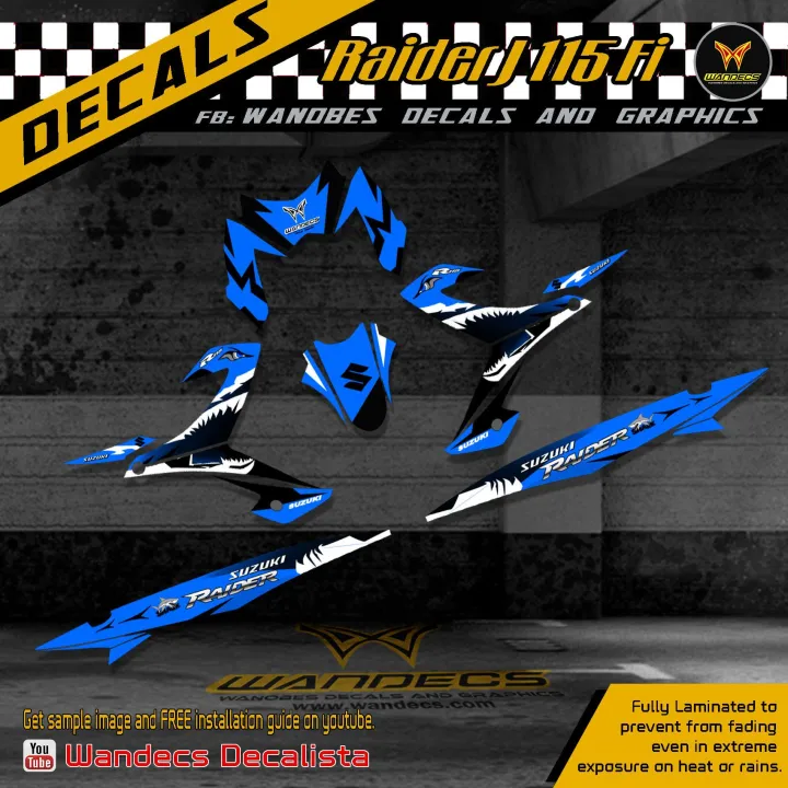 Raider J 115 Fi Decals - Suzuki Wandecs Decal | Lazada PH
