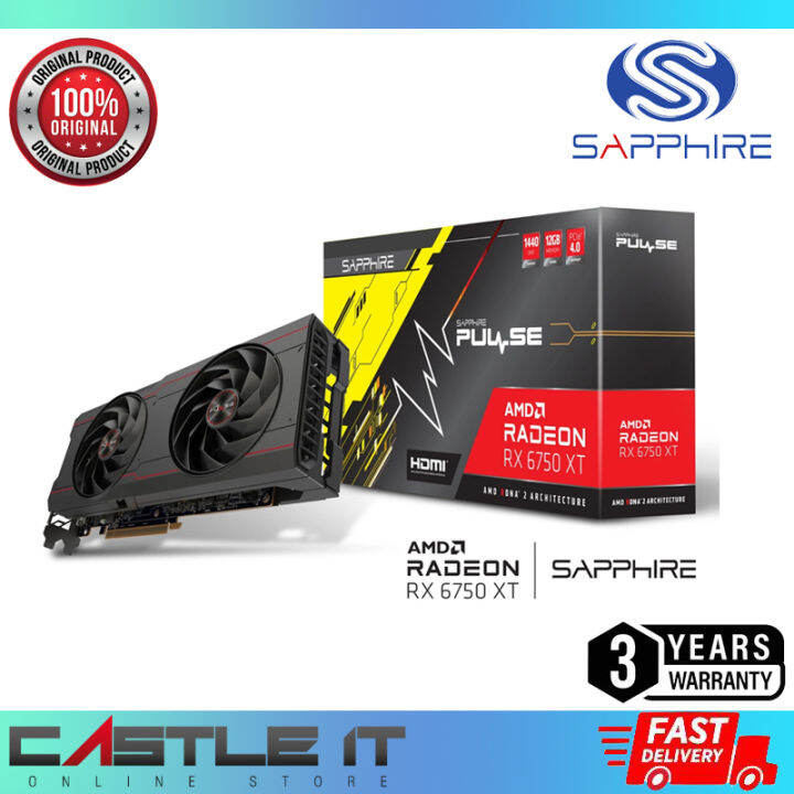 Sapphire RX6750XT PULSE AMD ATI RADEON RX 6750 XT GAMING OC 12GB GDDR6 ...