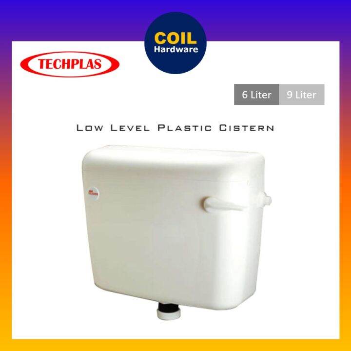 TECHPLAS 9 Liter Elegen Plastic Toilet Cistern Low Level 1103-LL | Lazada