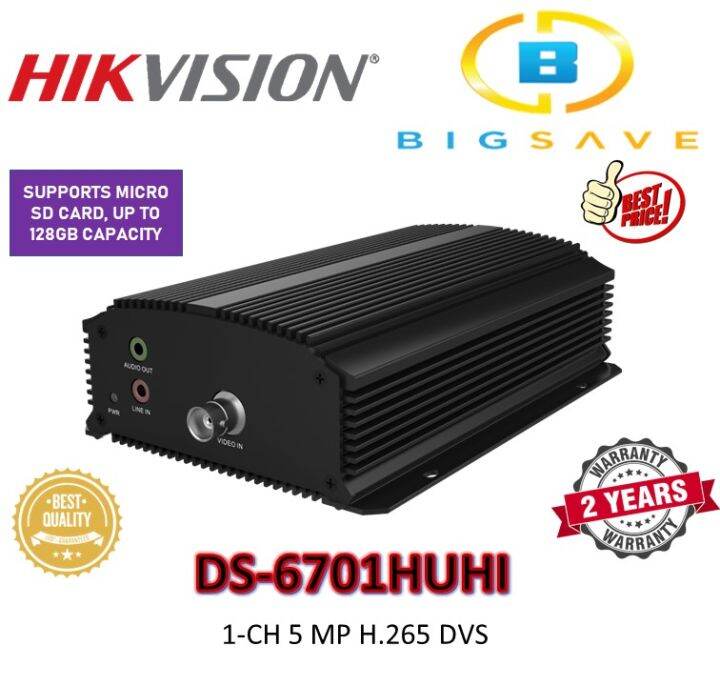 HIKVISION DS-6701HUHI 1CH UP TO 5MP H.265 ENCODER DVS | Lazada