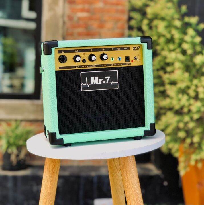 Mr.7 รุ่น X8 แอมป์กีต้าร์ ขนาดพกพา ช่องเสียบหูฟัง - ช่อง Aux in เลือกสี ...