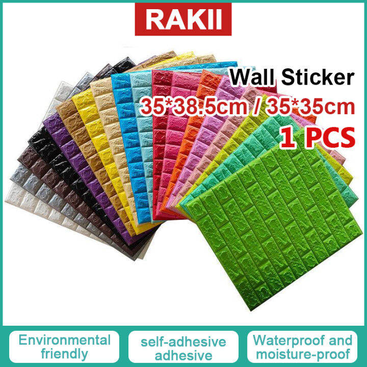1pcs 3D wall paper sticker 35cm*38cm water proof room decoration ...