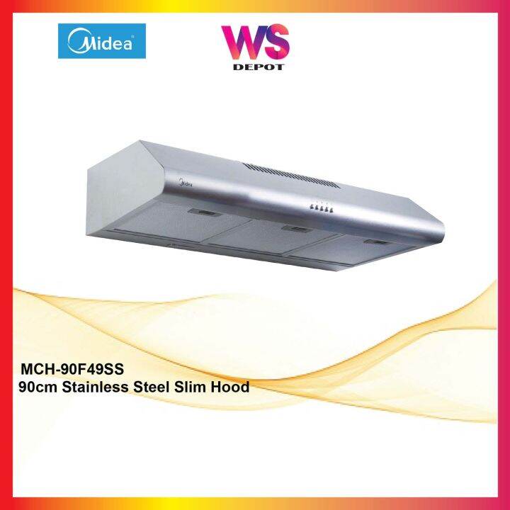 Midea Stainless Steel Slim Cooker Hood 90cm MCH-90F49SS (Pre-Order ...