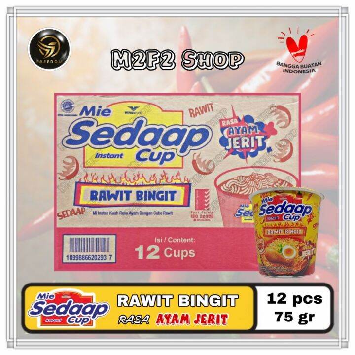 Mie Sedaap Cup Instant Kuah Rawit Bingit Rasa Ayam Jerit - 75 gr ...