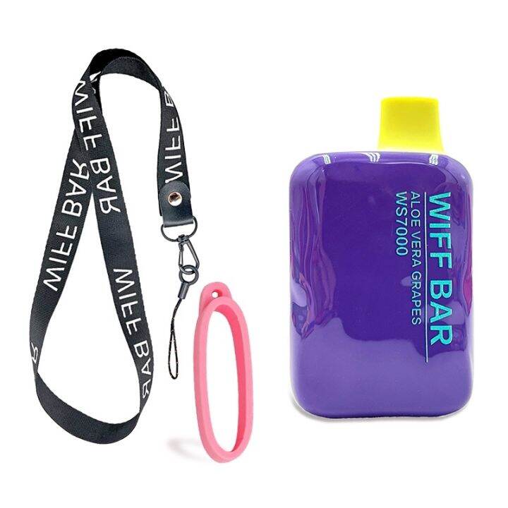 VAPE Wiff Bar 7000 Puffs 3 Nic 550mAh(1 LANYARD) Rechargeable 7k Puffs ...