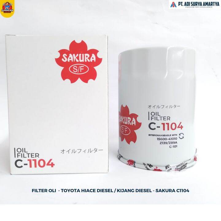 FILTER OLI TOYOTA HIACE / KIJANG DIESEL - SAKURA C1104 | Lazada Indonesia