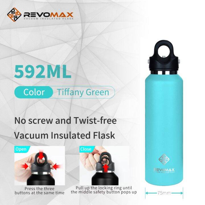 Revomax botol botol air termal baja tahan karat portabel perjalanan ...