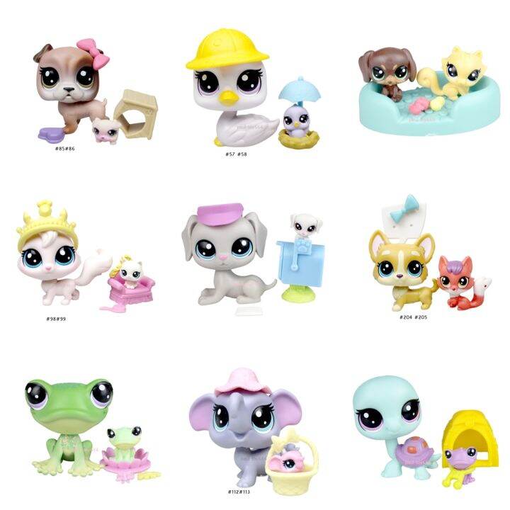 YASMINE Pet Shop Anime Fox Dog Kitten Husky Bulldog Eyes lps Figure ...