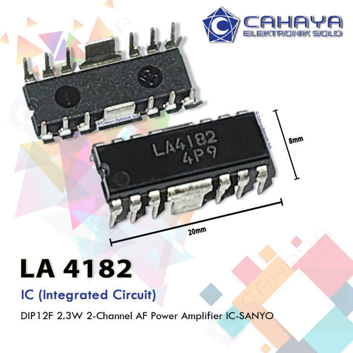 IC LA 4182 DIP12F 2.3W 2-Channel AF Power Amplifier IC SANYO | Lazada Indonesia