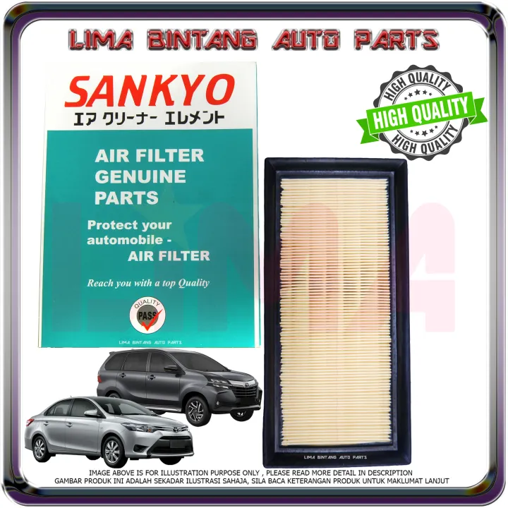 Toyota Vios Keli NCP150 , Avanza F653 F654 1.3 1.5 Engine Air Filter ...