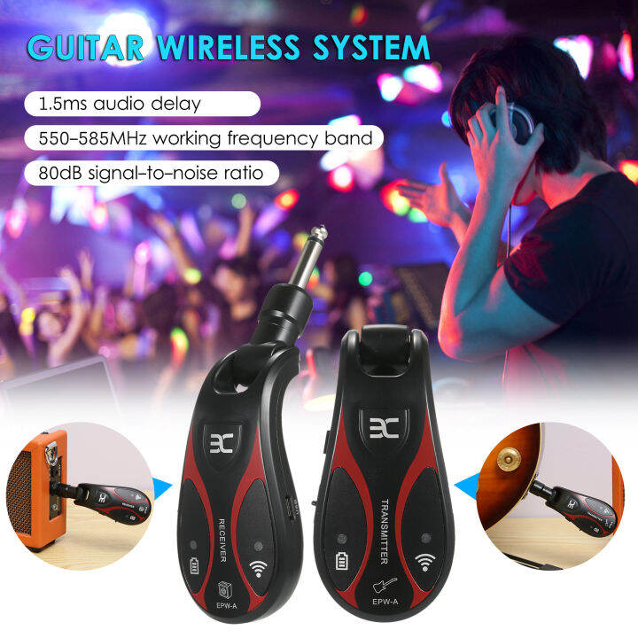 ENO EPW-A Guitar Wireless System Rechargeable Audio Transmitter and ...