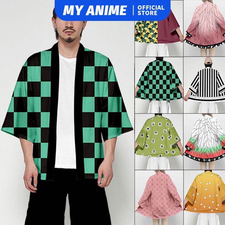 [on hand] Demon Slayer Kimono Demon Slayer Costume Cosplay Unisex Anime ...
