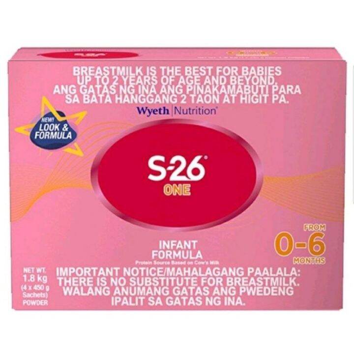 S-26 One Infant formula for 0-6 Months 400g 1.2 1.8 2.4Kg New Formula ...