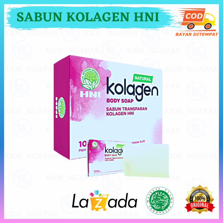 Sabun Kolagen Transparan HNI HPAI 100 gr Natural Collagen Body Soap HNI ...