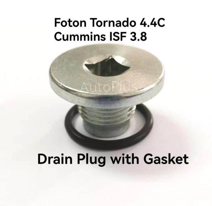 Foton Genuine Parts Engine Drain Plug with Gasket: Tornado 4.4C Cummins ...