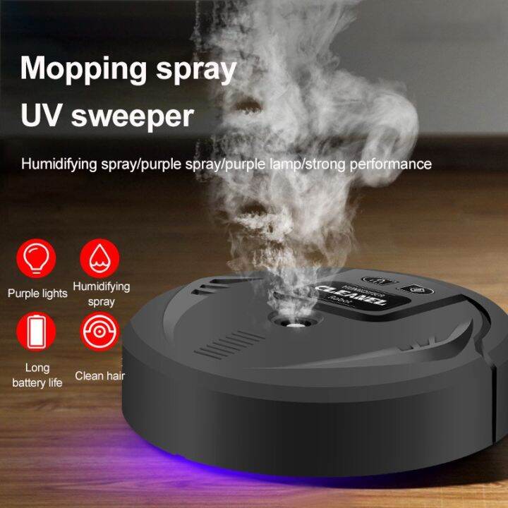 Auto Disinfection Smart Sweeping Robot Vacuum Cleaner Floor Suction Sweeper Mop 3-in-1 ...