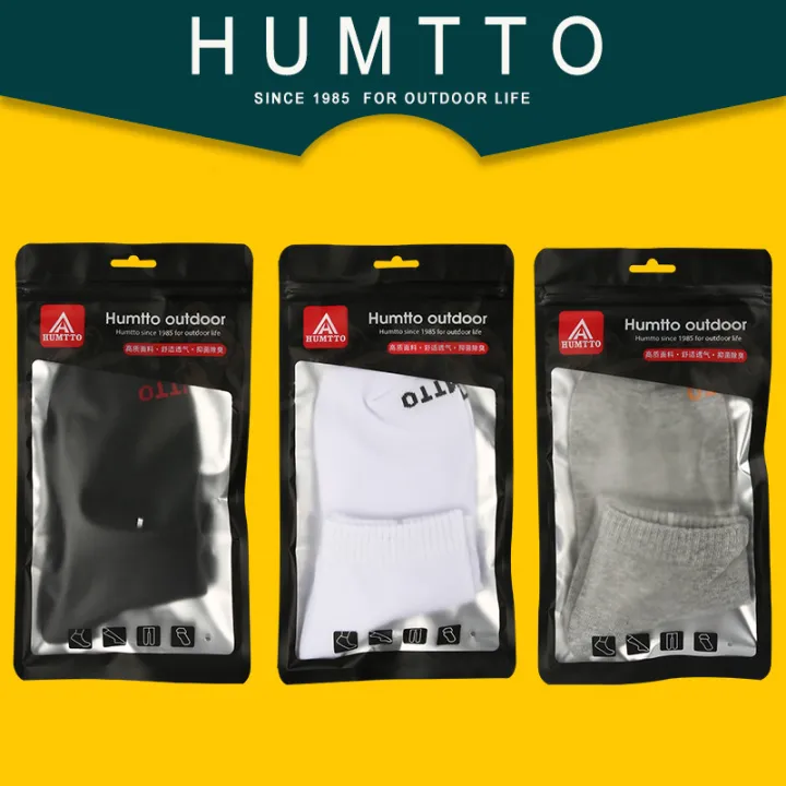 HUMTTO ยี่ห้อถุงเท้าผู้ชายผ้าฝ้ายเดินป่าวิ่งขี่จักรยานกีฬาผู้หญิงถุง ...