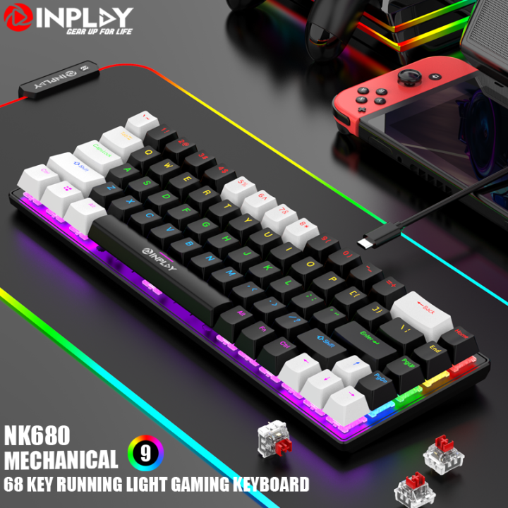 Inplay 68 Key Mechanical Rgb Keyboard Gamer Mechanical Keyboard With ...