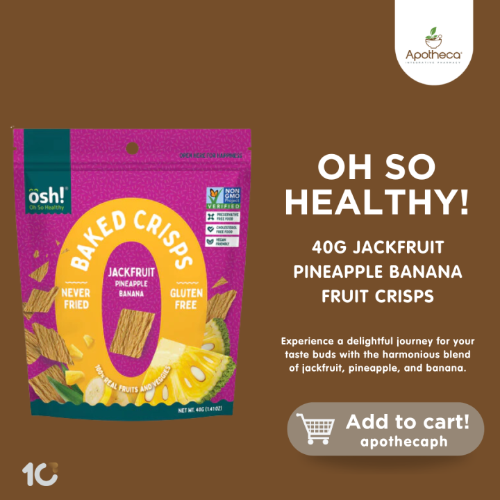 Oh So Healthy! 40g Jackfruit Pineapple Banana Fruit Crisps - Vegan ...