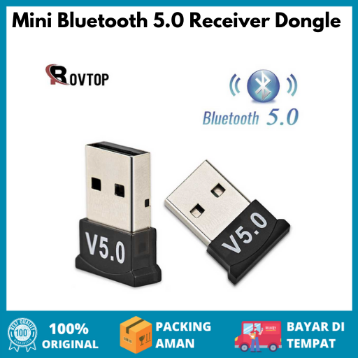 USB Mini Bluetooth 5.0 Receiver Dongle / Adapter USB Pemancar Audio ...