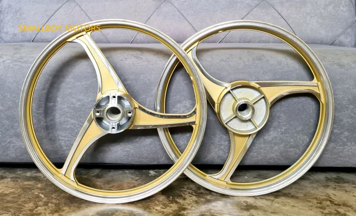 YAMAHA Y110 SS1 SS2 SRX SRL105 DISK SPORT RIM 17 GOLD 3 KAKI BATANG ...