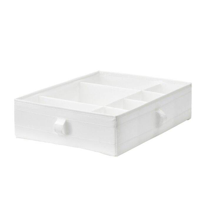 Box kain kotak dengan sekat tempat penyimpanan 44 x 34 x 11 cm ikea ...