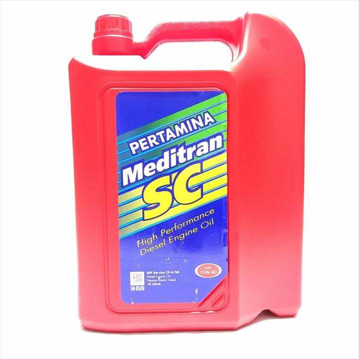 Oli mesin diesel Pertamina Meditran SC sae 15W-40 10 liter galon ...