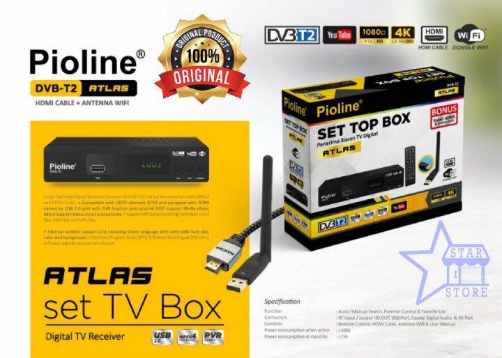 Set top box digital dvbt2 smart youtube set box Matrix apple pioline ...