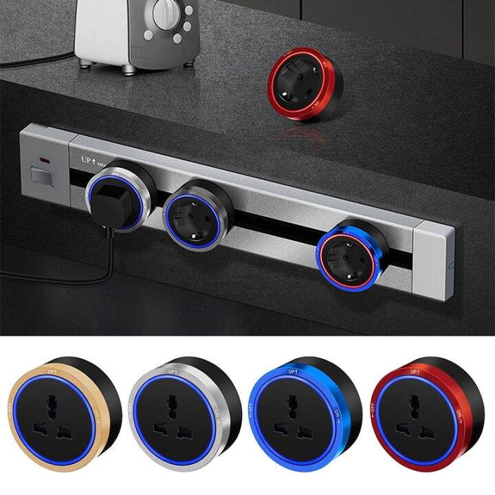 60Cm/80Cm Kitchen Power Track Sockets Electrical Concealed Wall Outlet ...