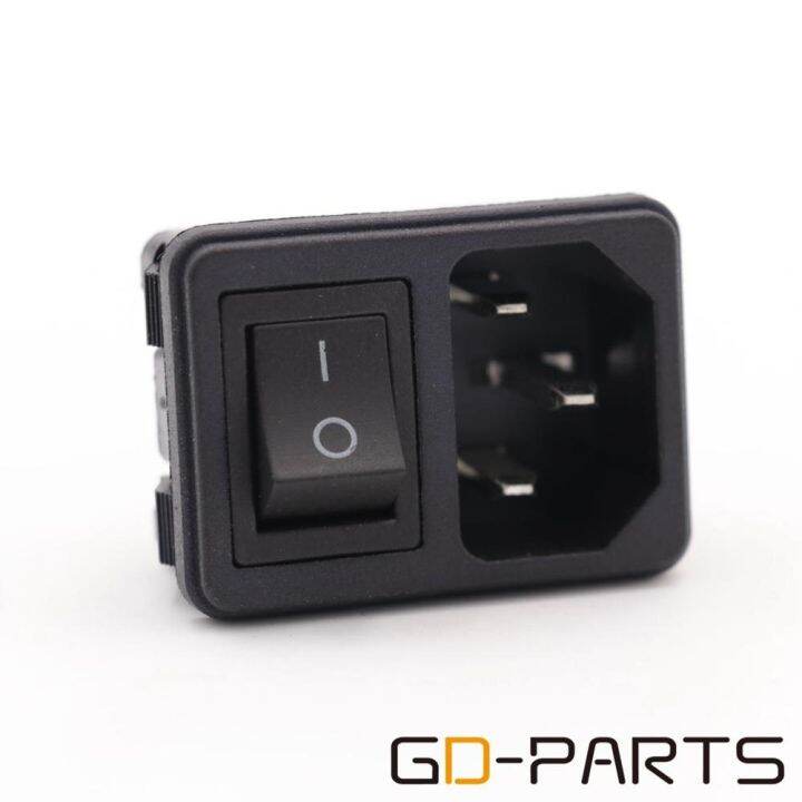 1PC IEC 320 C14 AC Power Socket Cord Inlet Receptacle With ON OFF Red ...