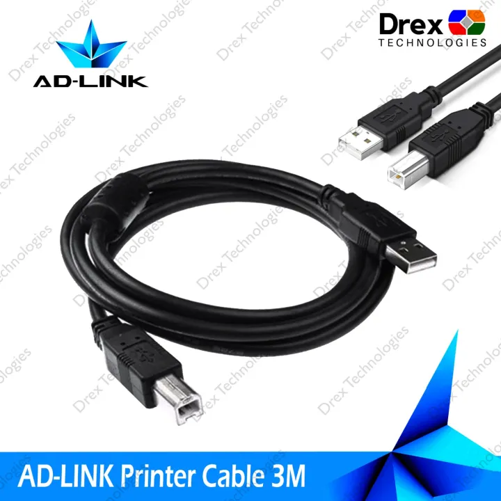 3M Ad-Link USB 2.0 Printer Cable High Quality & High Speed USB Cable ...