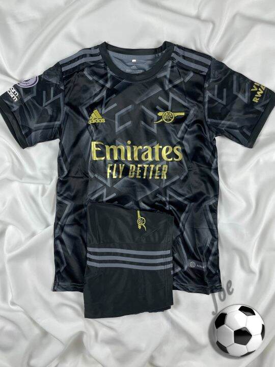 ชุดบอล Arsenal (Black) เสื้อบอลและกางเกงบอลผู้ชาย ปี 2022-2023 ใหม่ ...