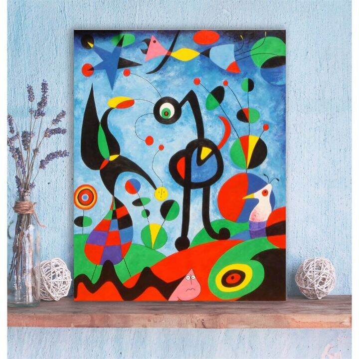 Wall Decor The Garden 1925 By Joan Miro Famous ArtWork Canvass Abstract ...