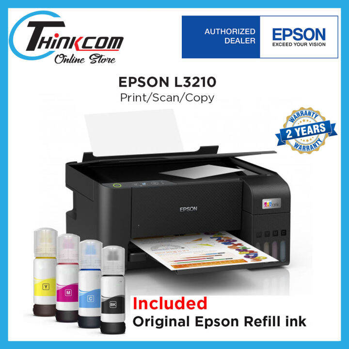 Epson Inkjet L3210 All-in-One Ink Tank Printer with 4 bottle Original ...