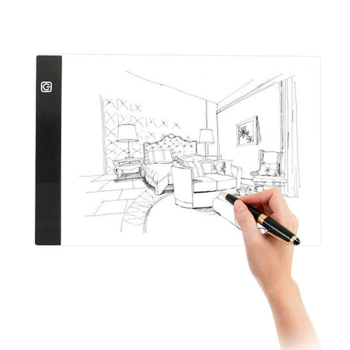Ultra-Thin L-ed Light Pad Box Painting Tracing Panel Copyboard USB ...