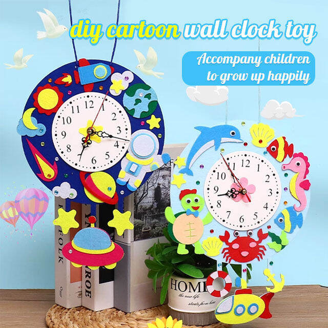jjmakro. Clocks jjmakro diy cartoon wall clock toy | Lazada PH