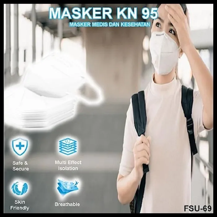 Masker KN95 Facemask 5Ply Earloop Disposible Mask KN 95 Anti Debu Dan ...