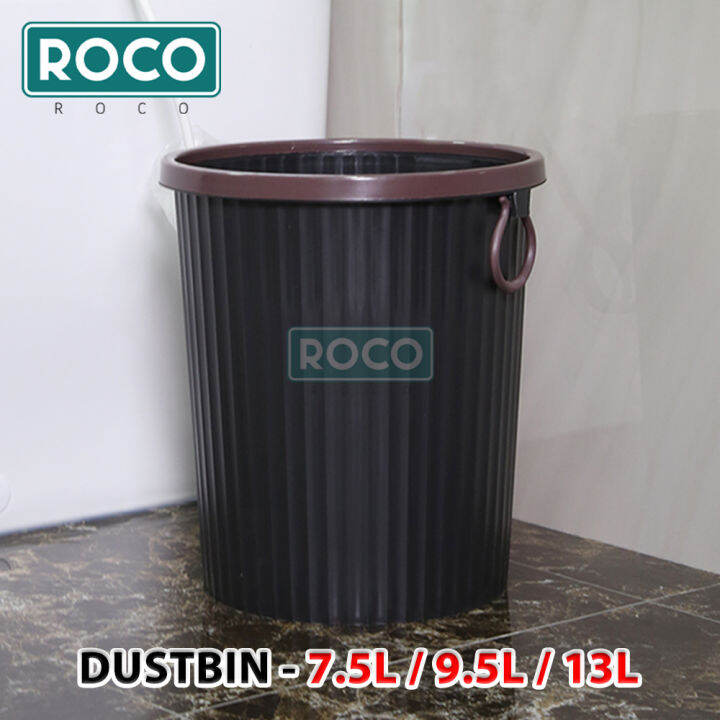 [3 Sizes] ROCO Rubbish Bin Bathroom Handheld Garbage Bin Round Dustbin ...