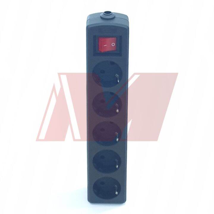 MST-N65 5L SWITCH BLACK SERIES Myvo Stop Kontak Arde HITAM 5 Lubang ...