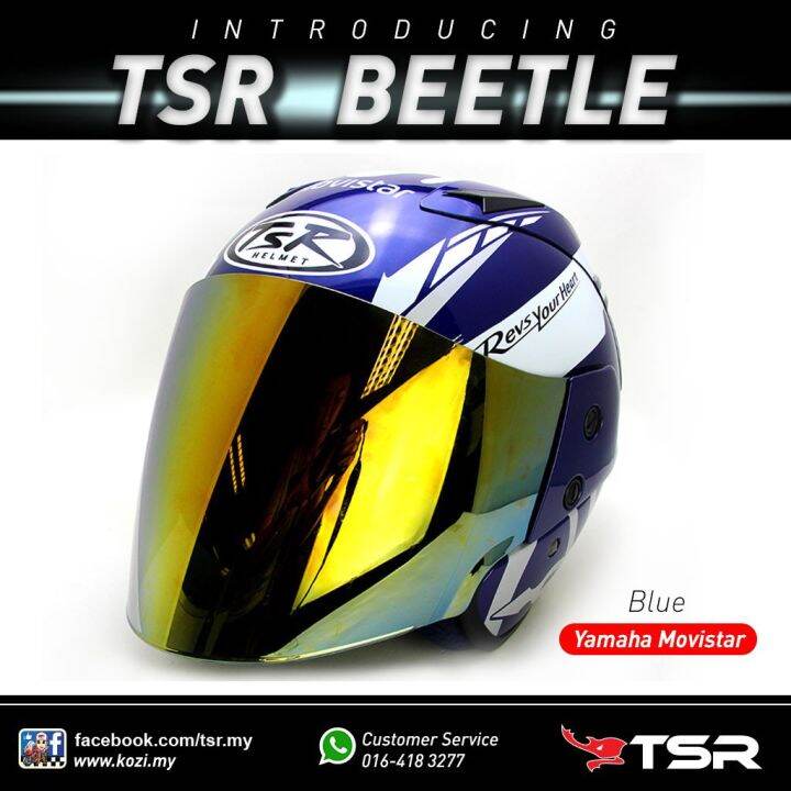 TSR Helmet BEETLE Yamaha Movistar / Sirim Approved Helmet Yamaha ...