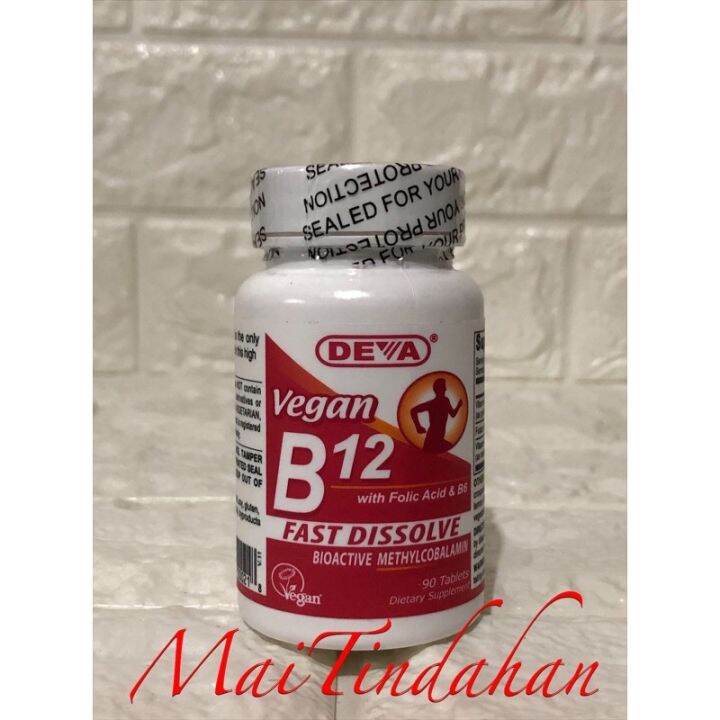 ON HAND Deva Vegan B12 with Folic Acid B6 Fast Dissolve 90 tablets | Lazada PH