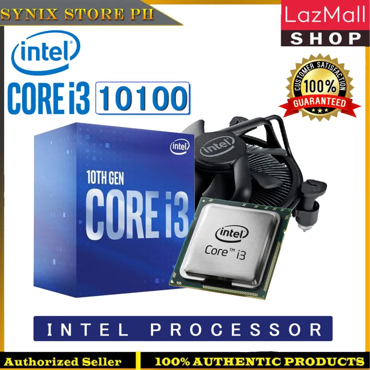 INTEL CORE i3 10100 / 10100F 10th Gen 4 Total Cores 8 Total Threads 4.30GHz 6MB Intel Processor ...