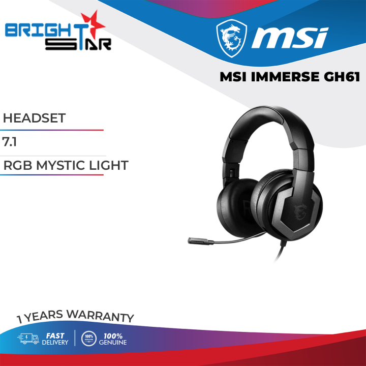 MSI Gaming Headset Immerse GH61 (Wired) | Lazada