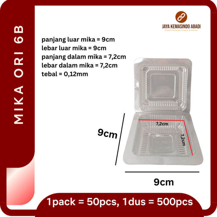 Mika Kue 6B | Mika snack ukuran 6 | Mika plastik bening | Mika kue sus ...