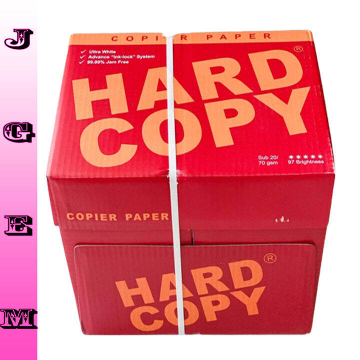 Hard Copy Paper Short Long & A4 Size Bond Paper (1BOX) 5 Ream 500 ...