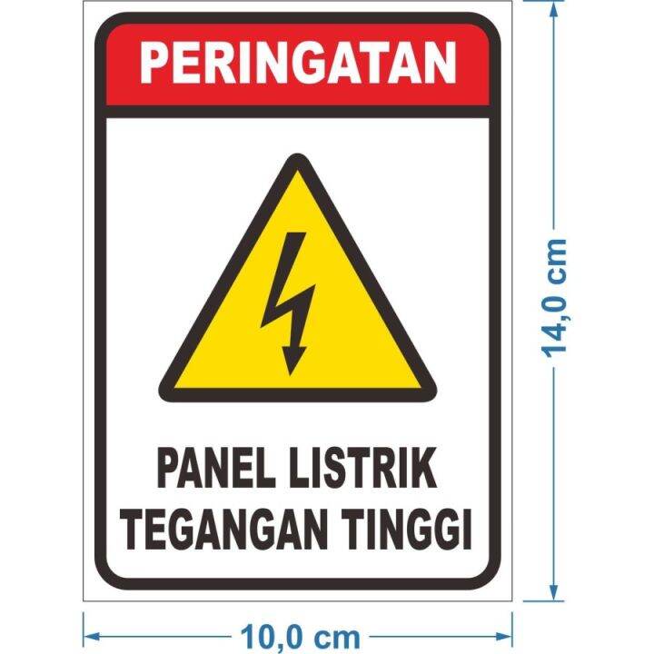 STIKER SAVETY BAHAYA LISTRIK TEGANGAN TINGGI | Lazada Indonesia