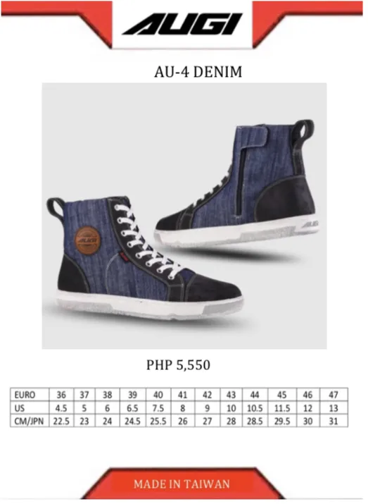 AUGI MOTORCYCLE URBAN BOOT AU-4 DENIM | Lazada PH