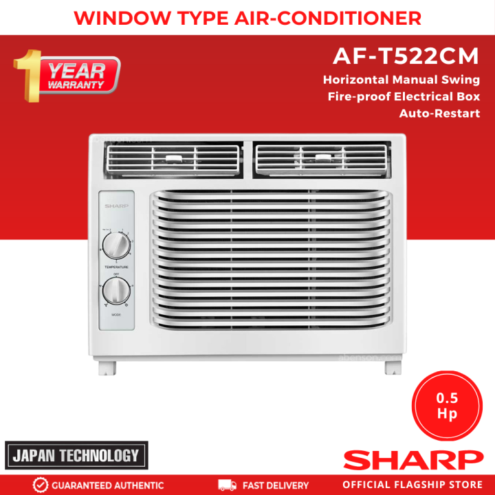 Sharp AF-T522CM 0.5 Hp Window Type Airconditioner | Lazada PH