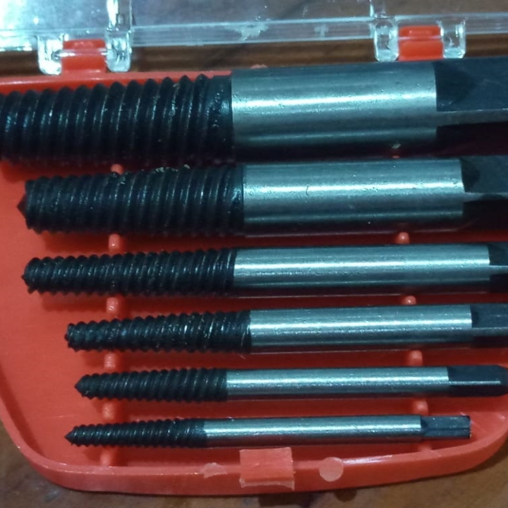 HAND TAP BALIK 6 PCS TAP ULIR BALIK DAMAGED SCREW EXTRACTOR SET PEMBUKA ...